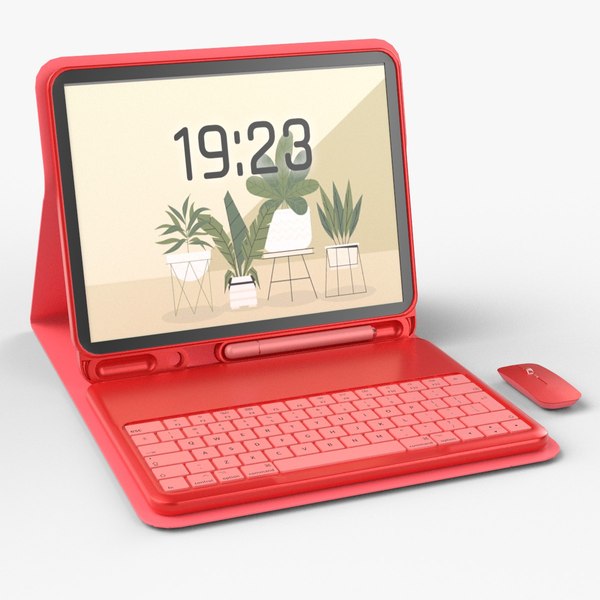 modelo 3d Modern Pc Tablet Set Pen Mouse Bloody Red Version ...