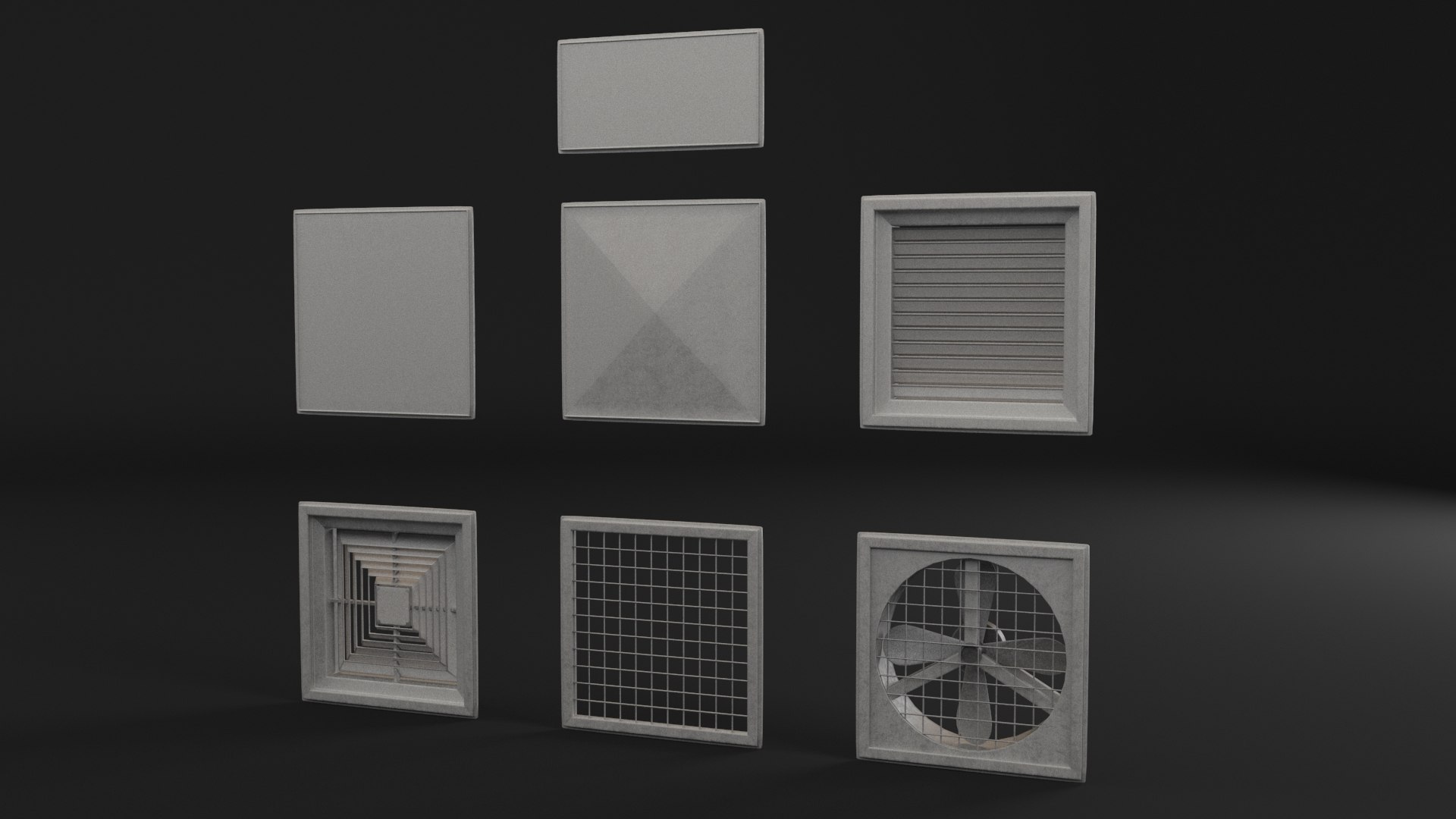 Air Vent Modular Interior Side Panels 3D Model - TurboSquid 1941979