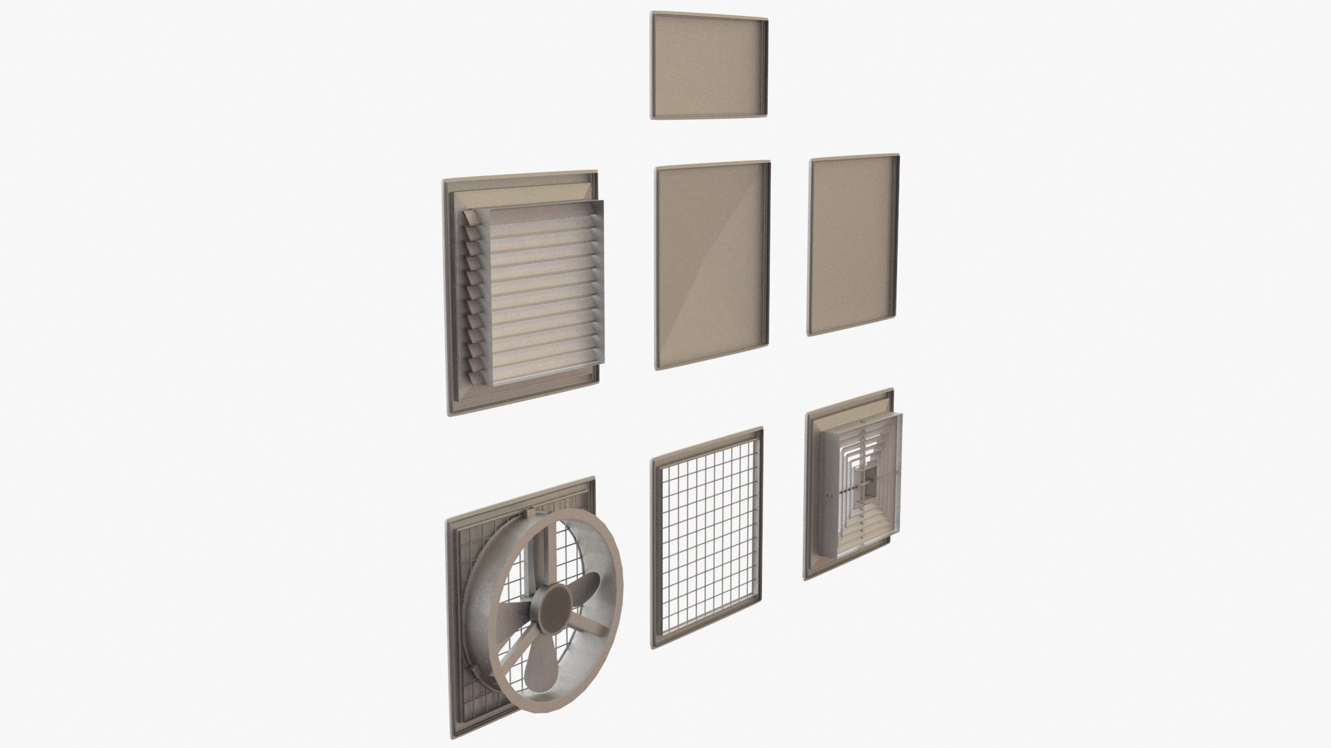 Air Vent Modular Interior Side Panels 3D Model - TurboSquid 1941979