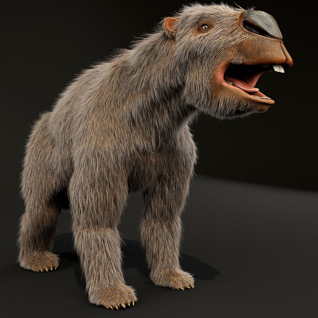3dsmax Diprotodon Fur Rigged