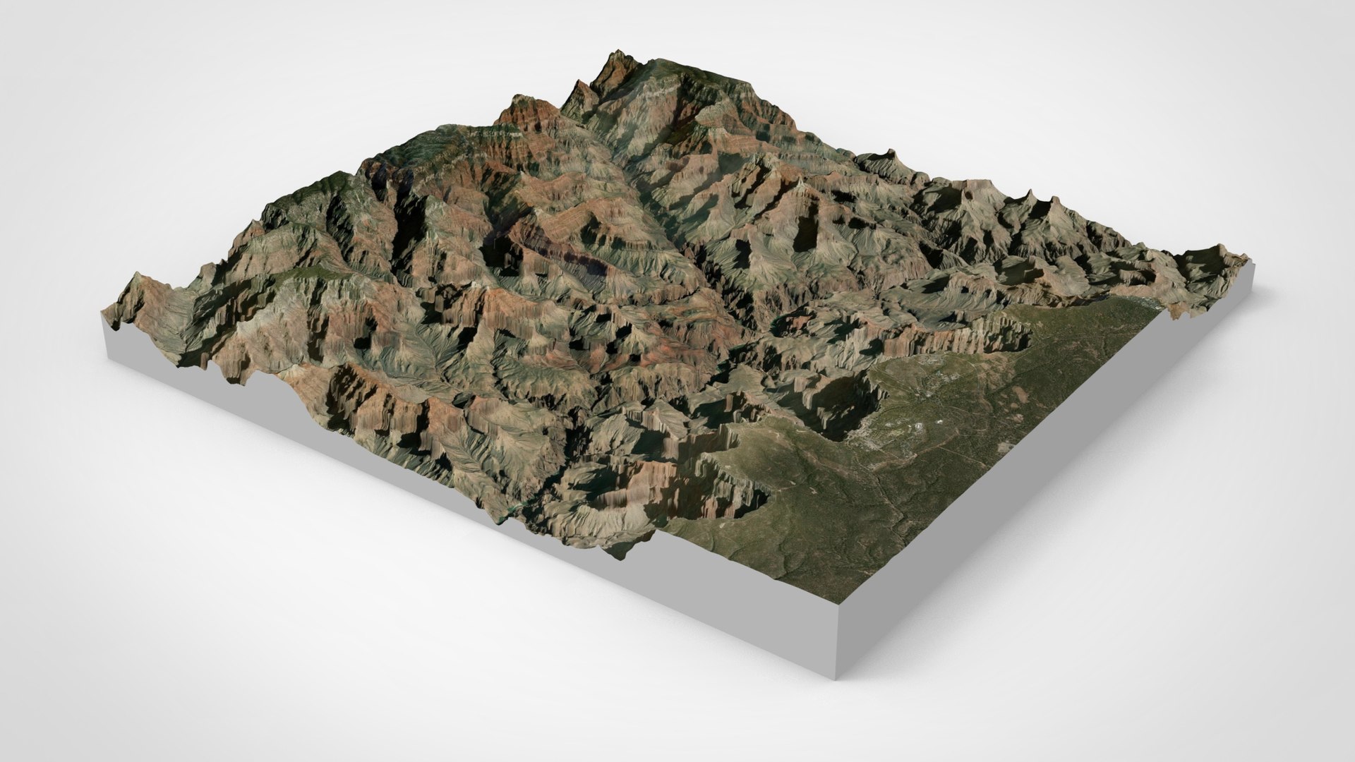 Mountain Landscape The Grand Canyon In Arizona USA 3D Model ...