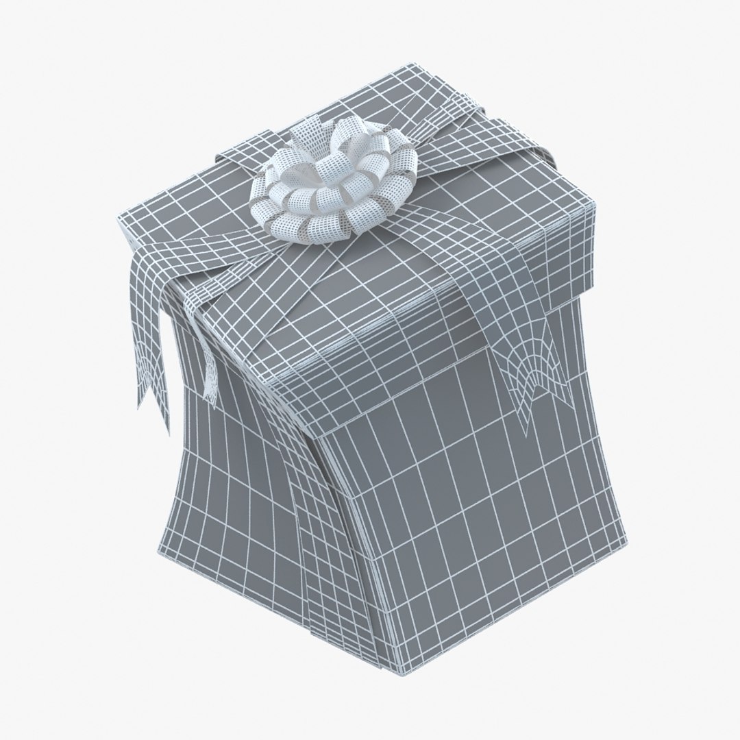 christmas gift present box 3d model