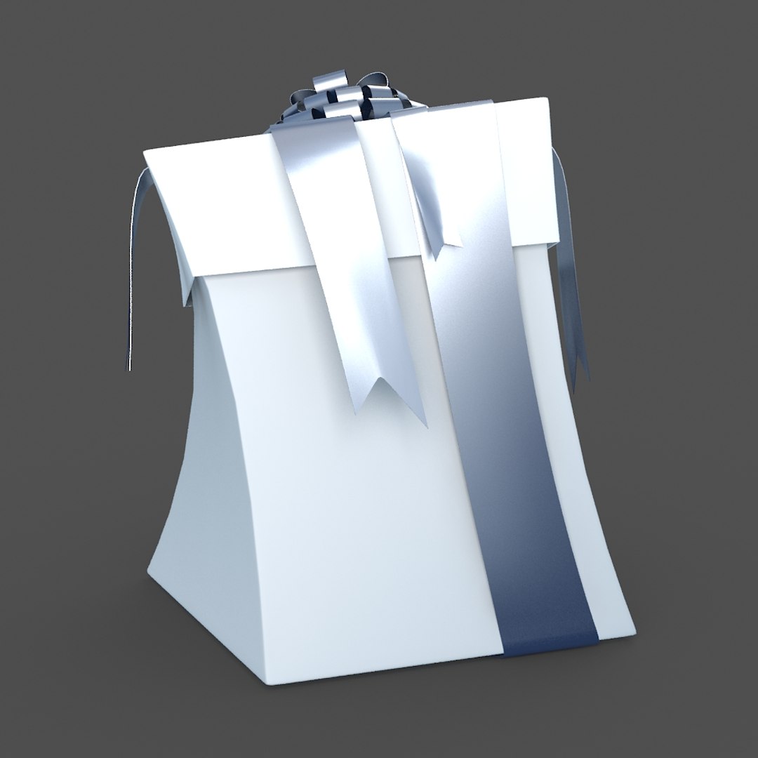 christmas gift present box 3d model
