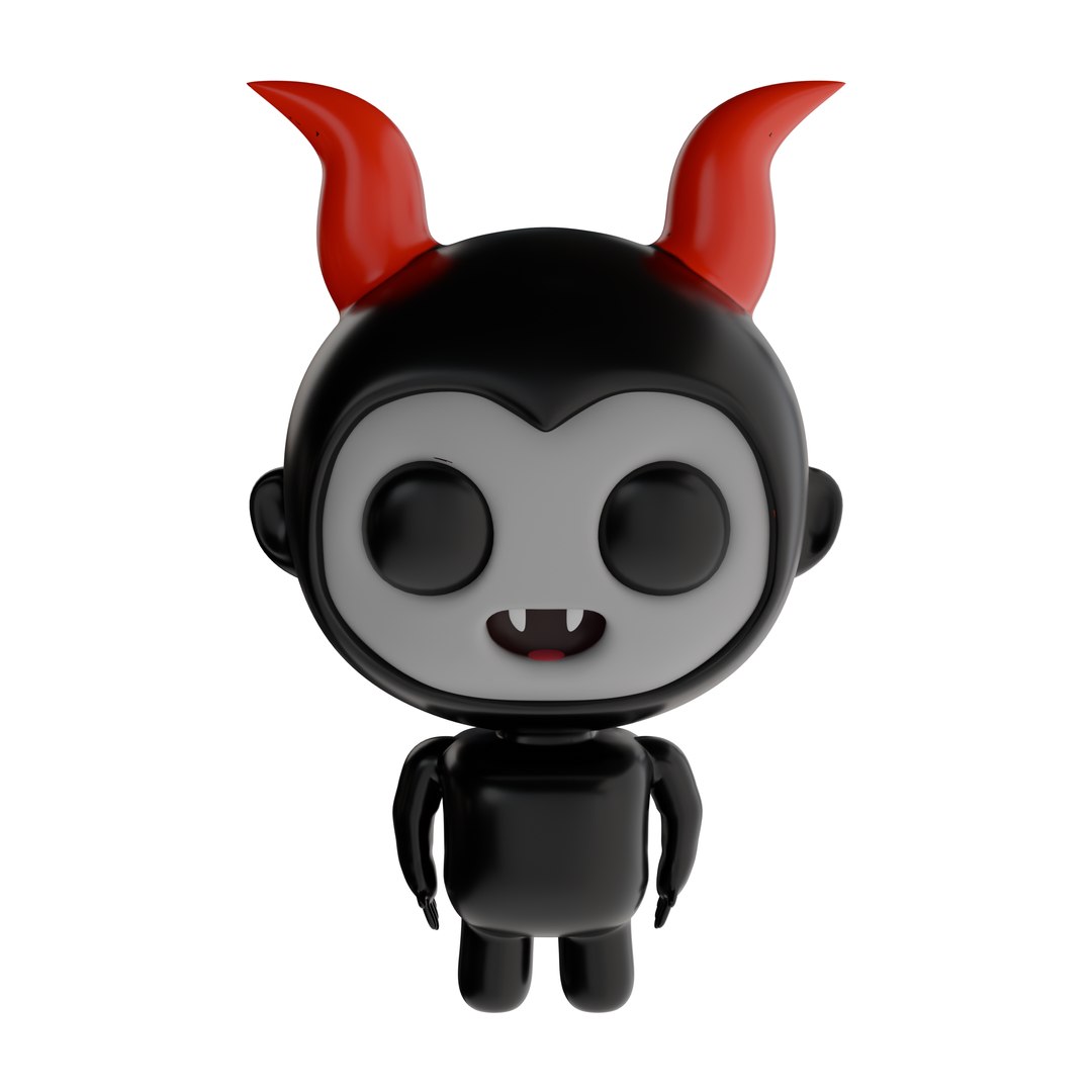 Cute Devil Cartoon Character 3D Model - TurboSquid 2244903