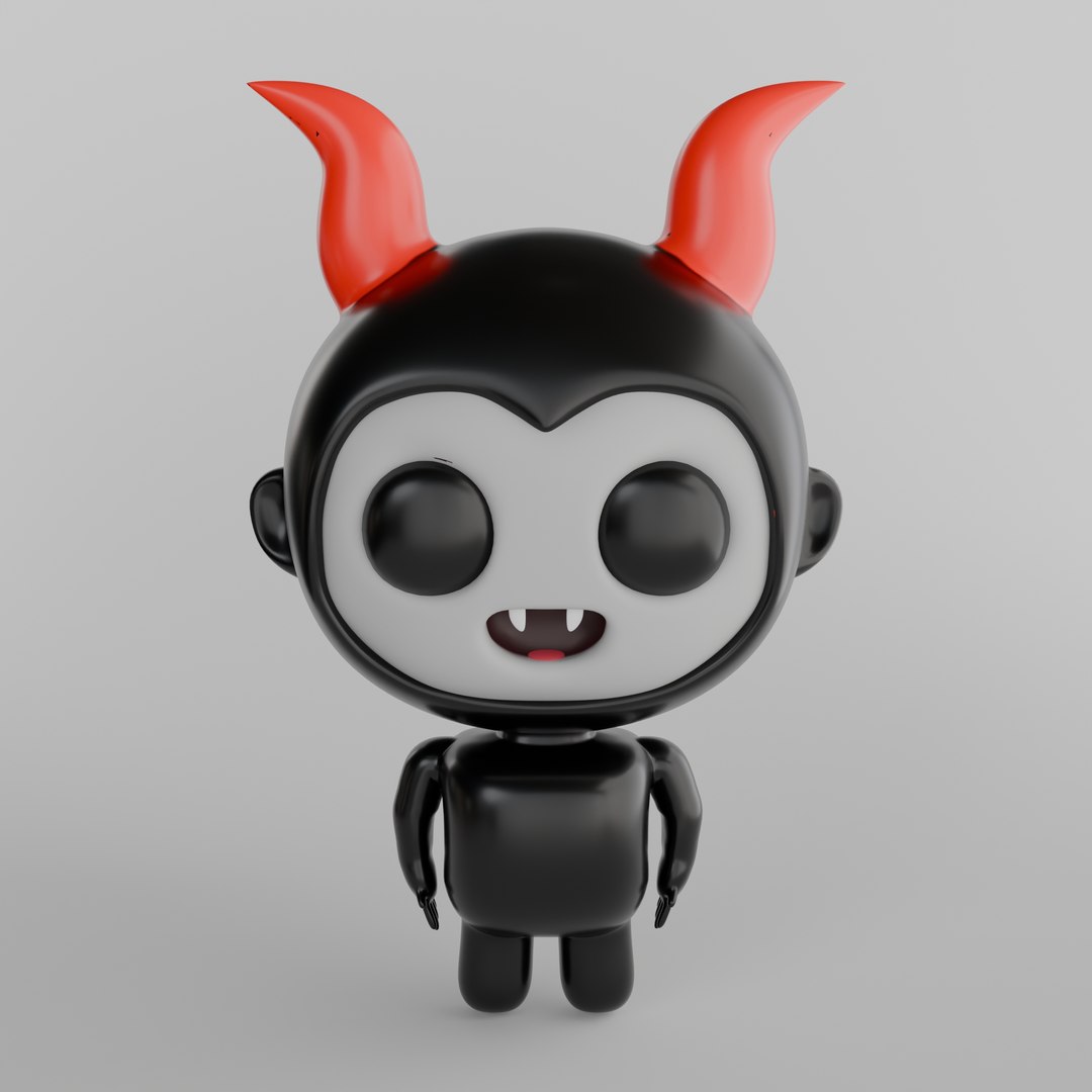 Cute Devil Cartoon Character 3D Model - TurboSquid 2244903