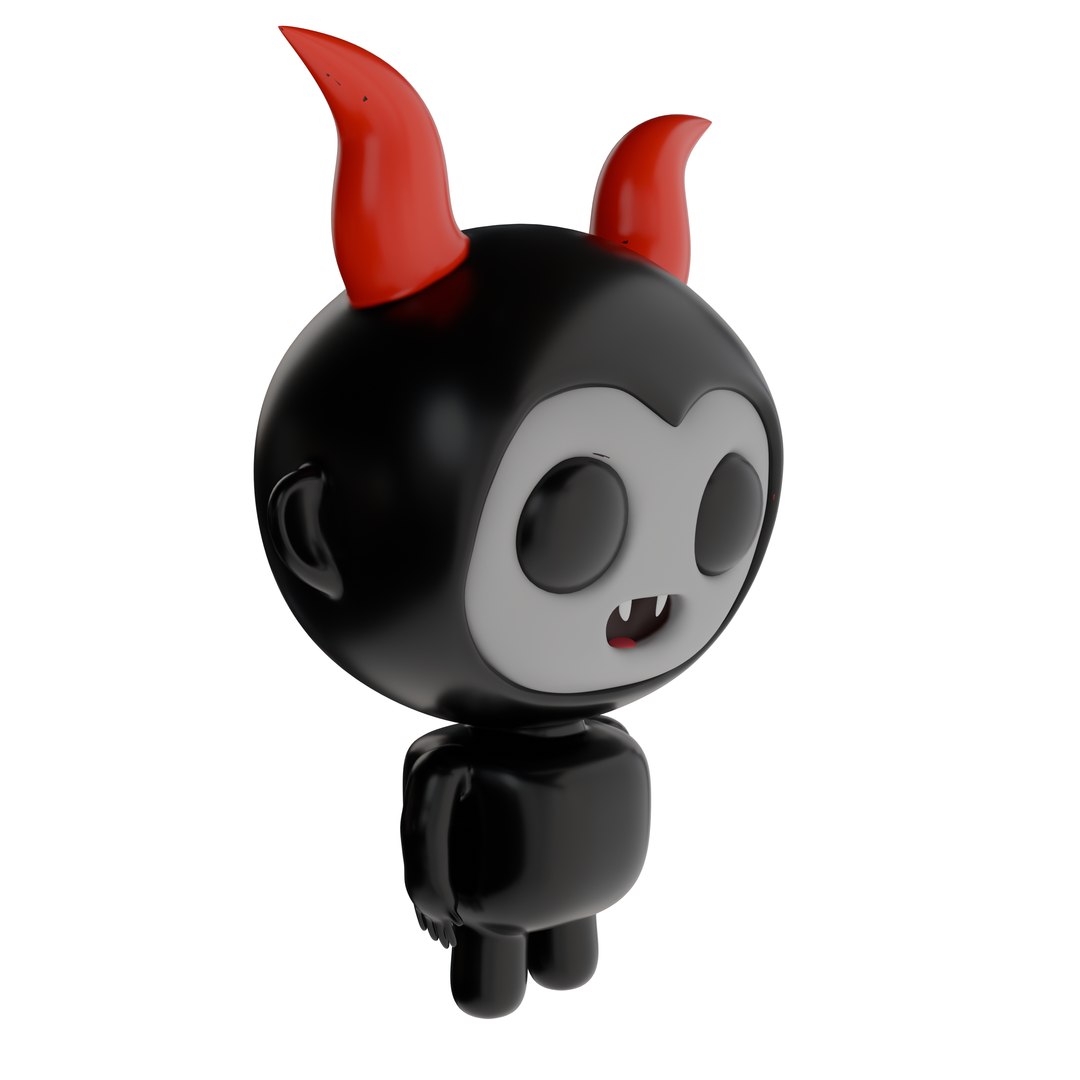 Cute Devil Cartoon Character 3D Model - TurboSquid 2244903