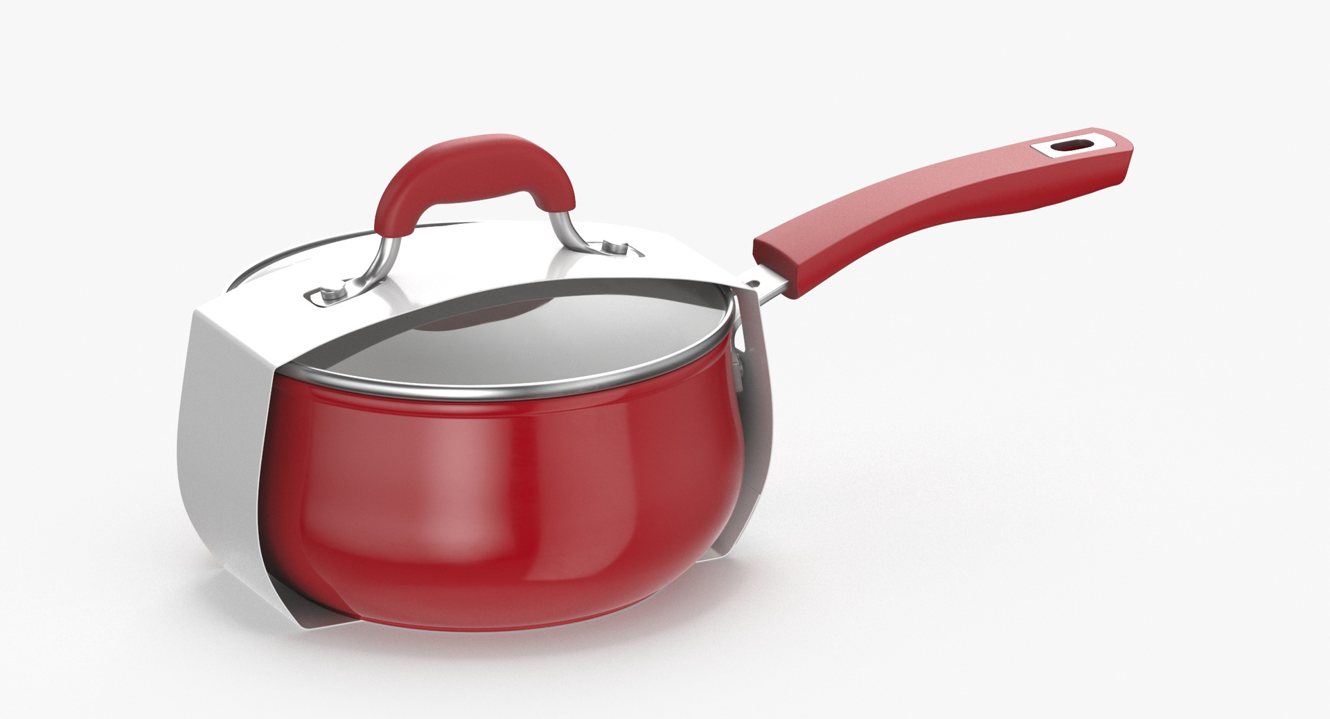 3D Cook Pots Type 02 Red And Black Device Blank And Generic Label ...