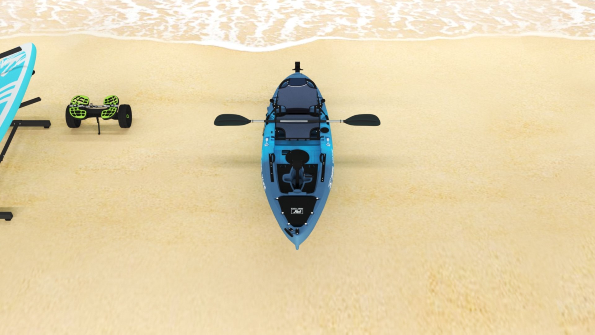 Raptor Modular Fishing Kayak 3D Model - TurboSquid 2376864