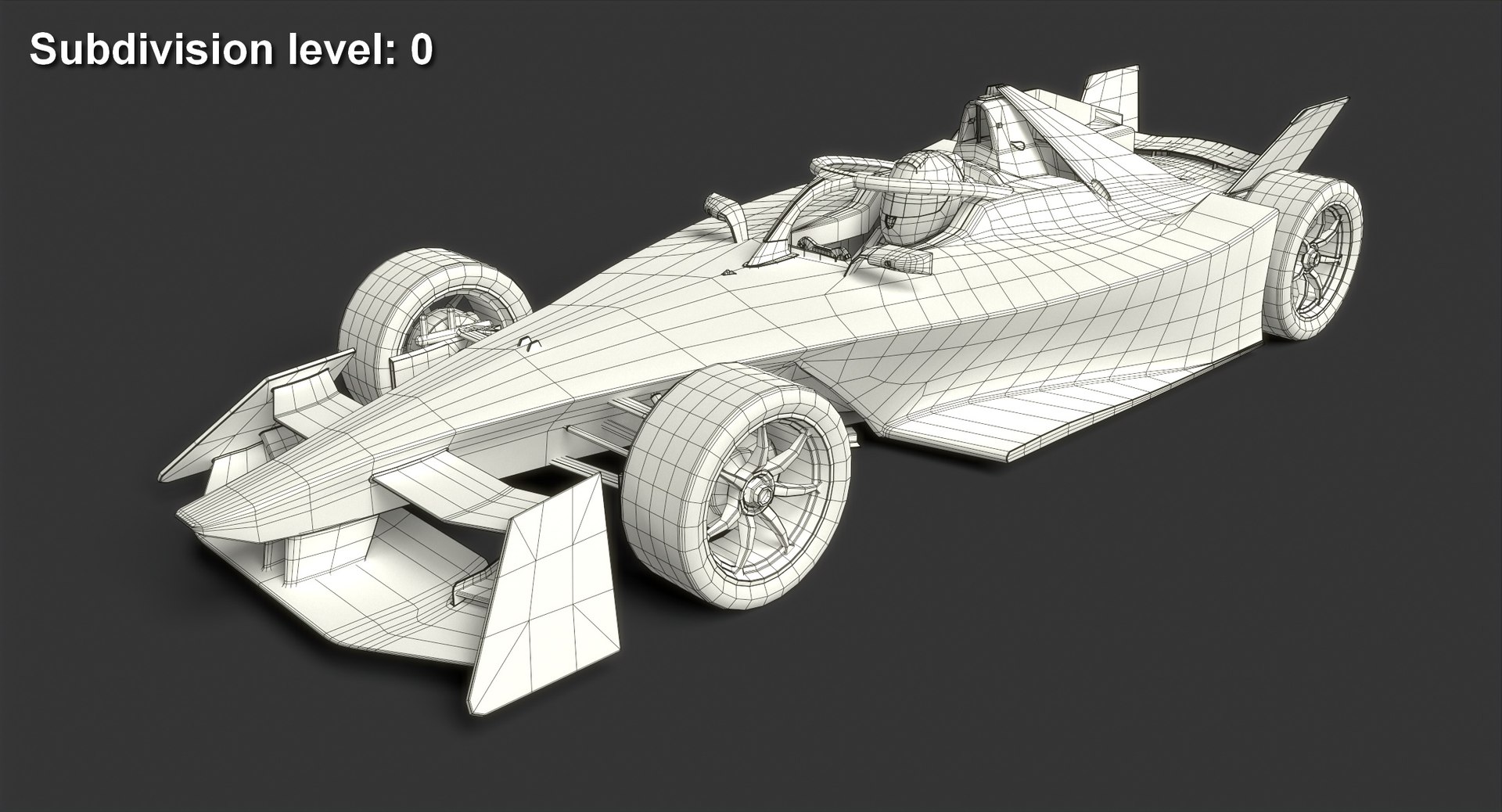 Generation 3 Formula E Race Car Season 2022 - 2023 White Mockup 3D ...