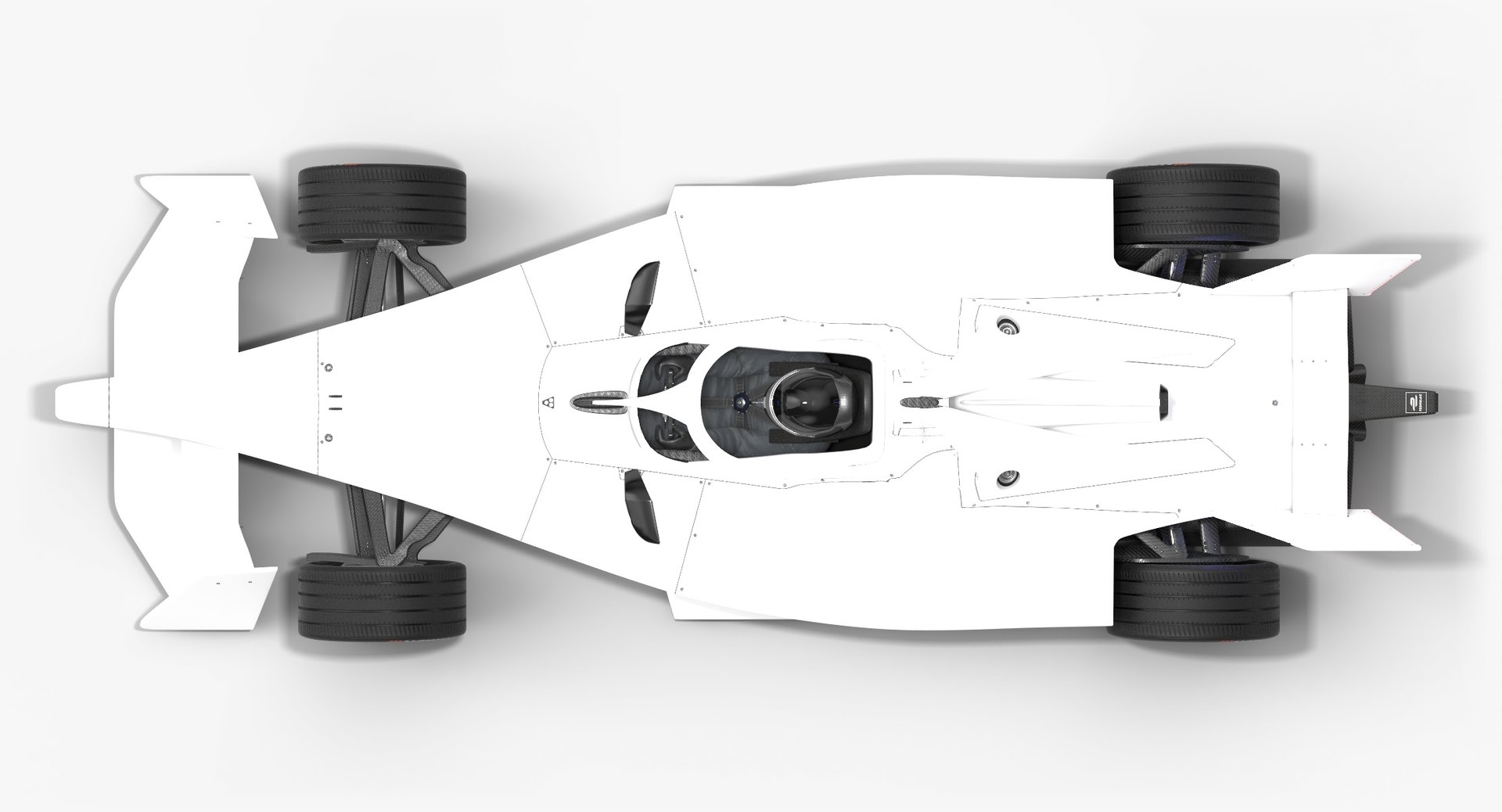 Generation 3 Formula E Race Car Season 2022 - 2023 White Mockup 3D ...
