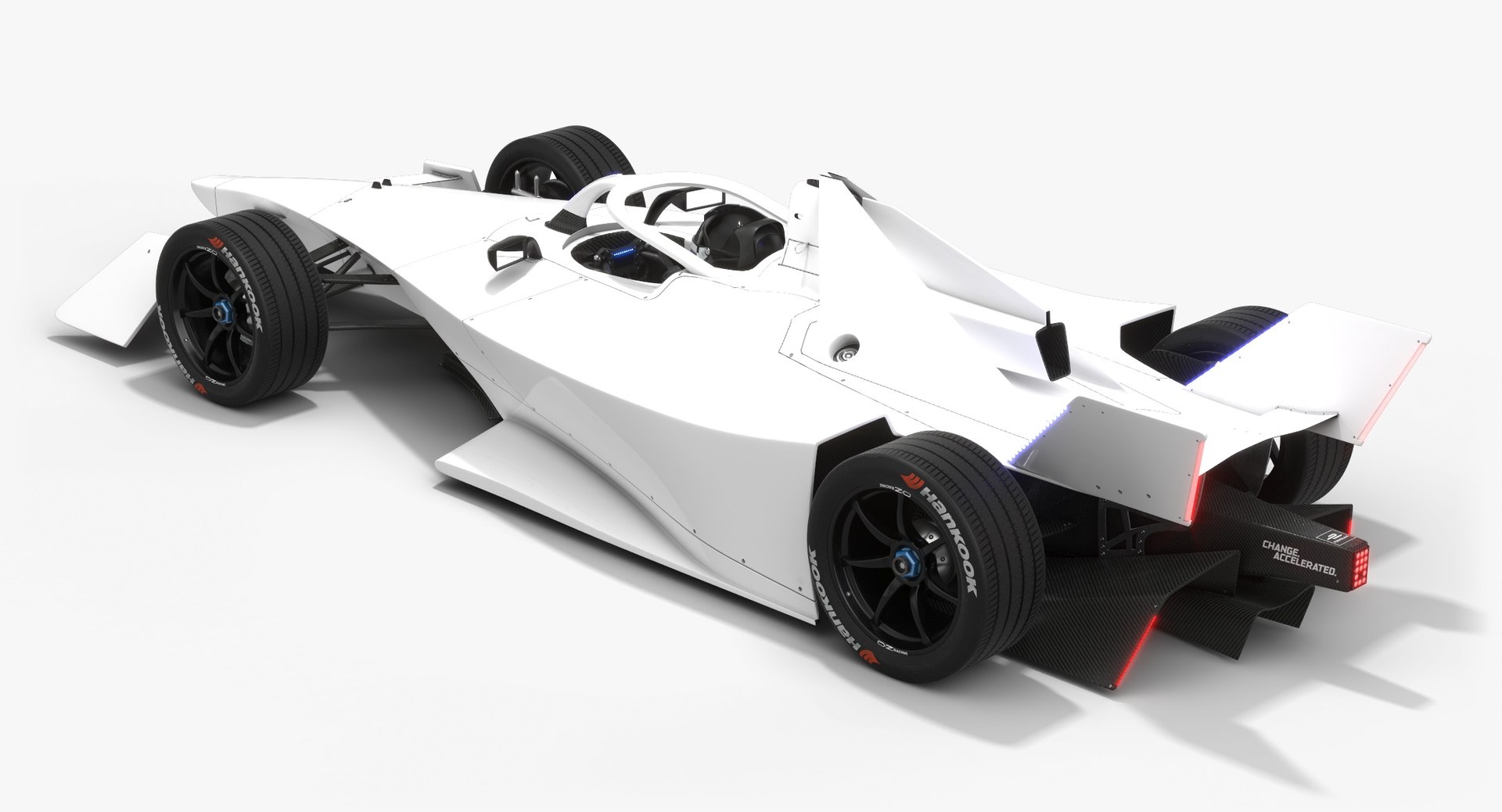 Generation 3 Formula E Race Car Season 2022 - 2023 White Mockup 3D ...