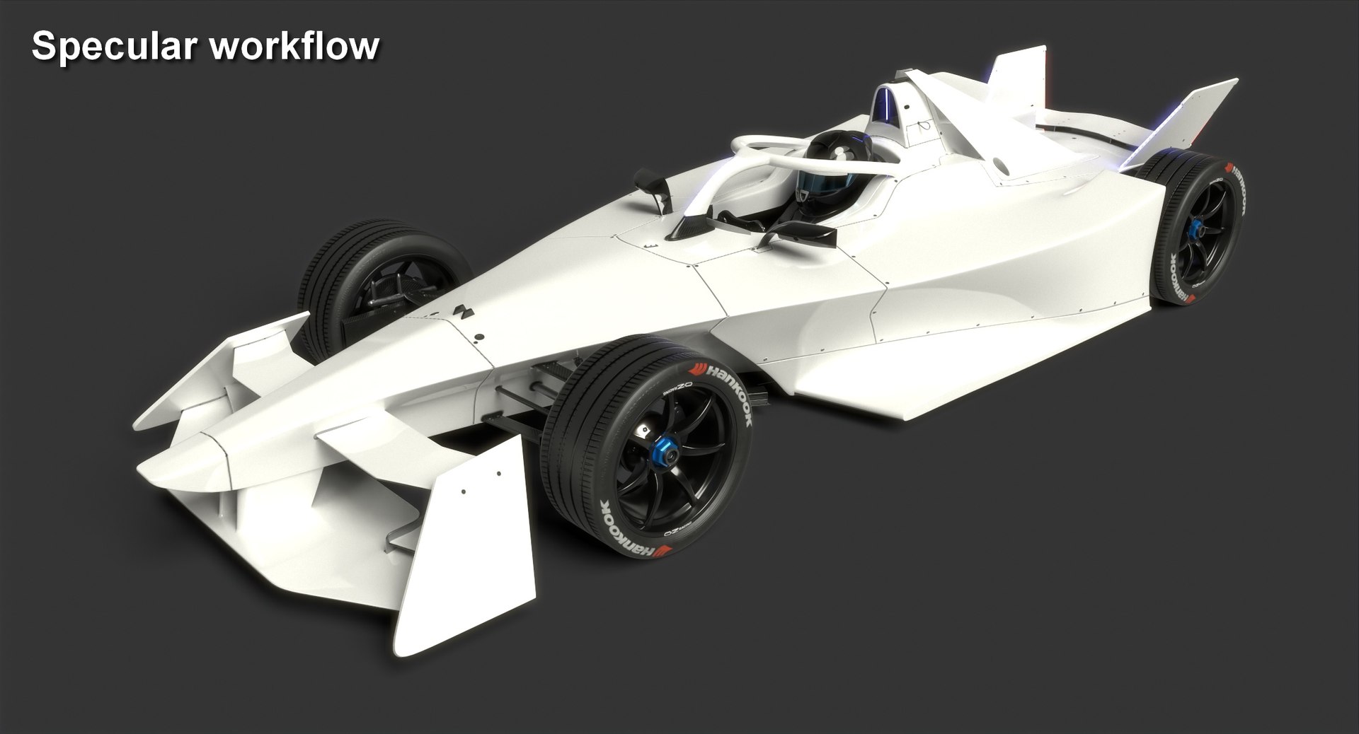 Generation 3 Formula E Race Car Season 2022 - 2023 White Mockup 3D ...