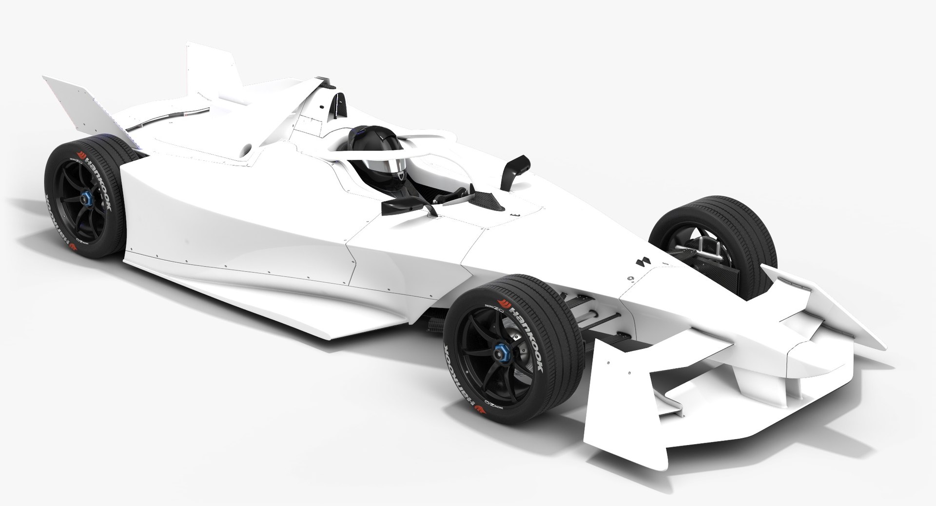Generation 3 Formula E Race Car Season 2022 - 2023 White Mockup 3D ...