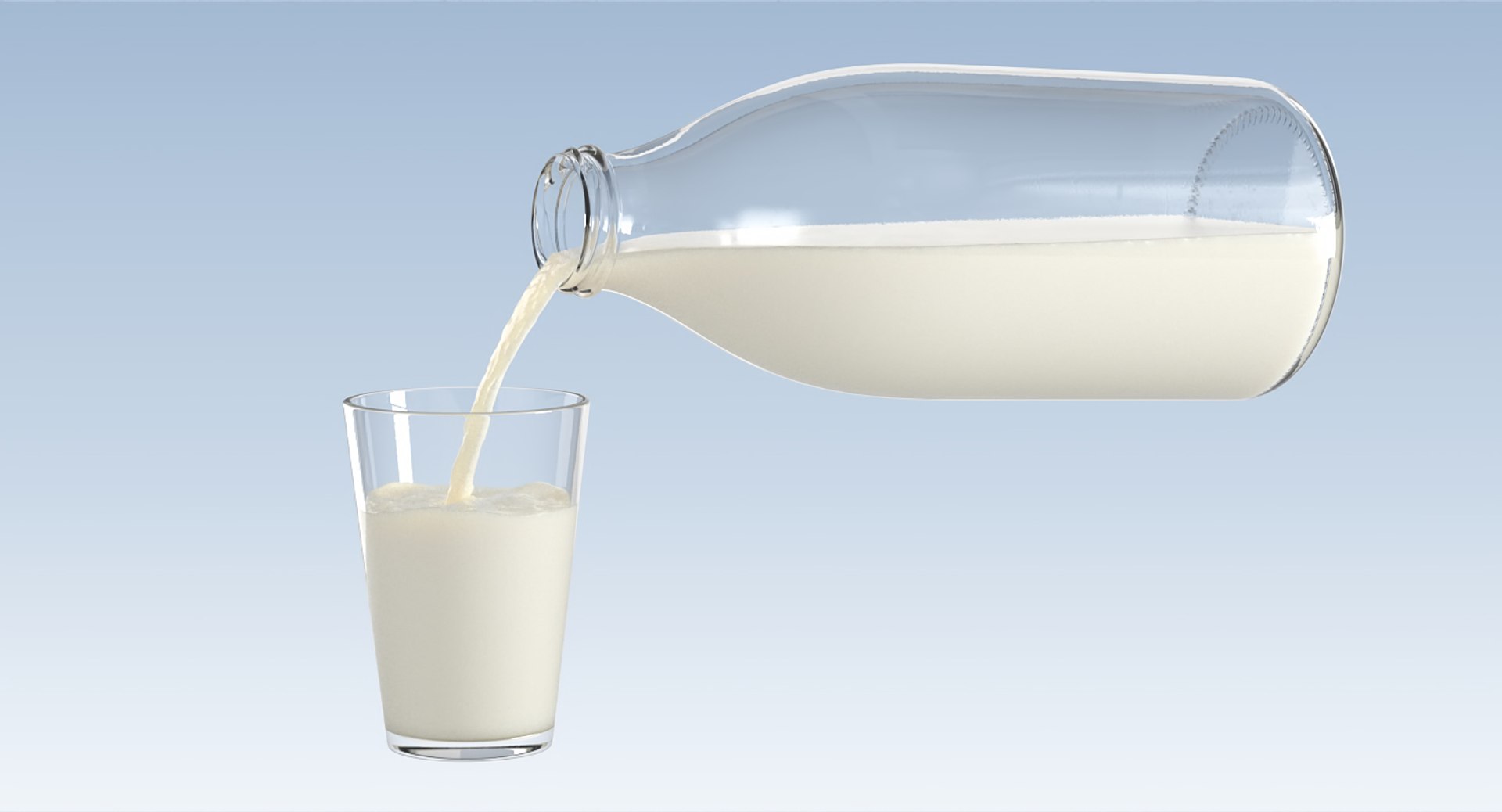 3D Realistic Pouring Milk Bottle Model - TurboSquid 1303445