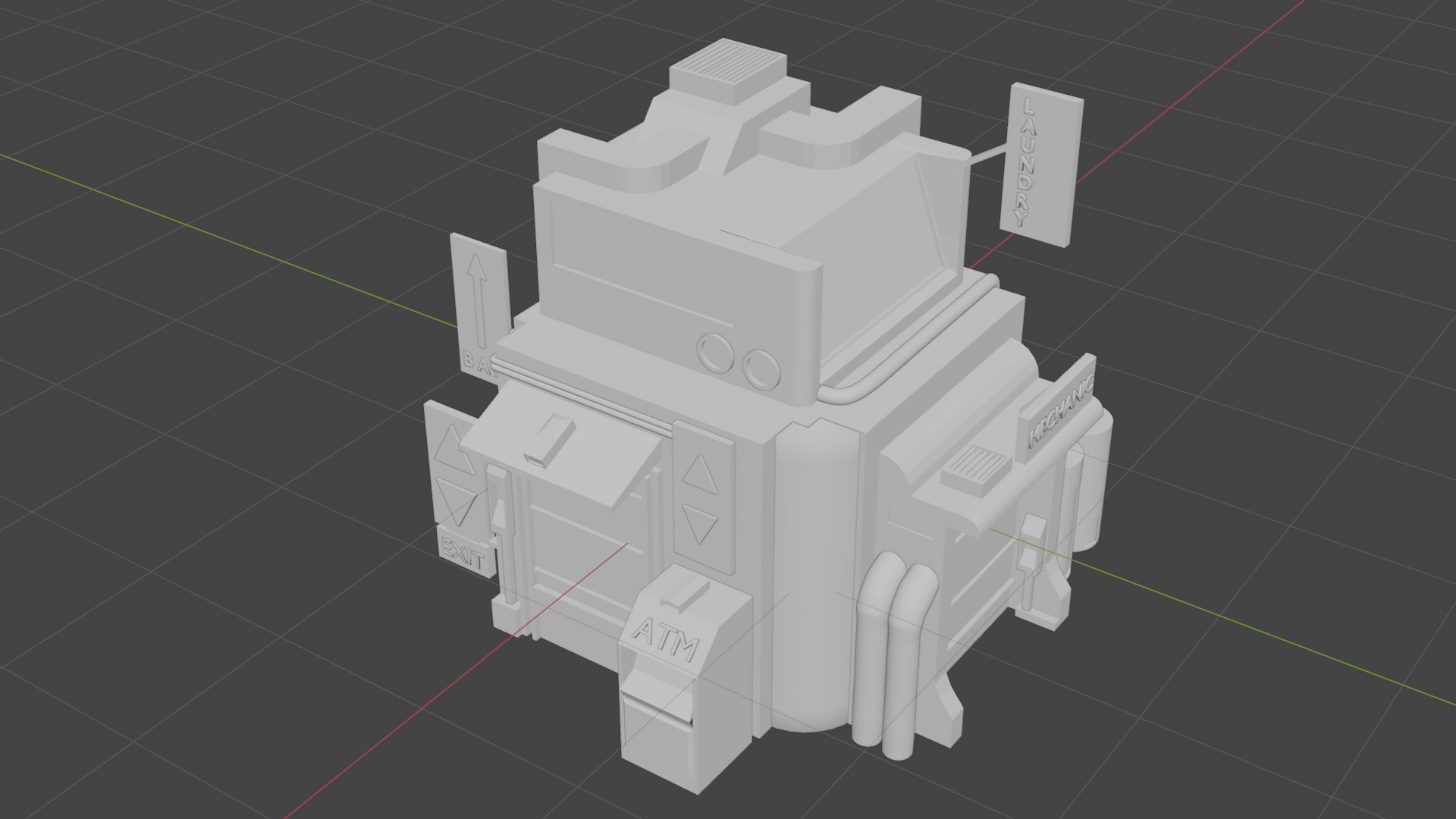 3D Model Cyberpunk Building - TurboSquid 2221650