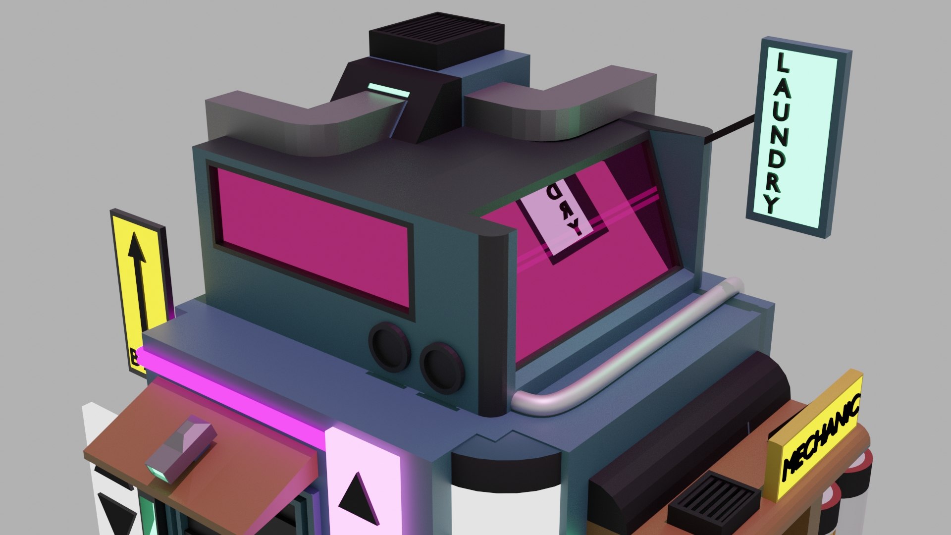 3D Model Cyberpunk Building - TurboSquid 2221650