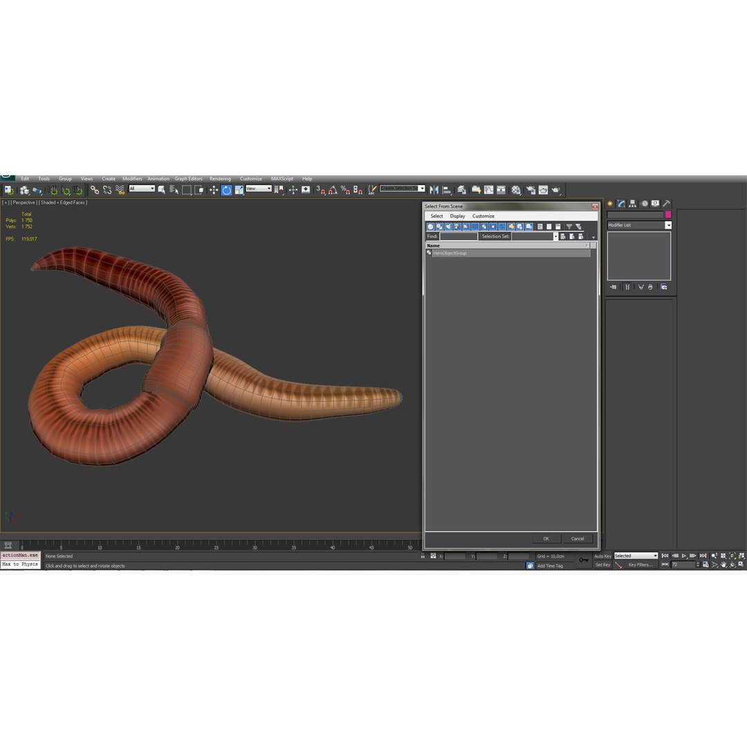 Earth Worm Pose 4 3d C4d