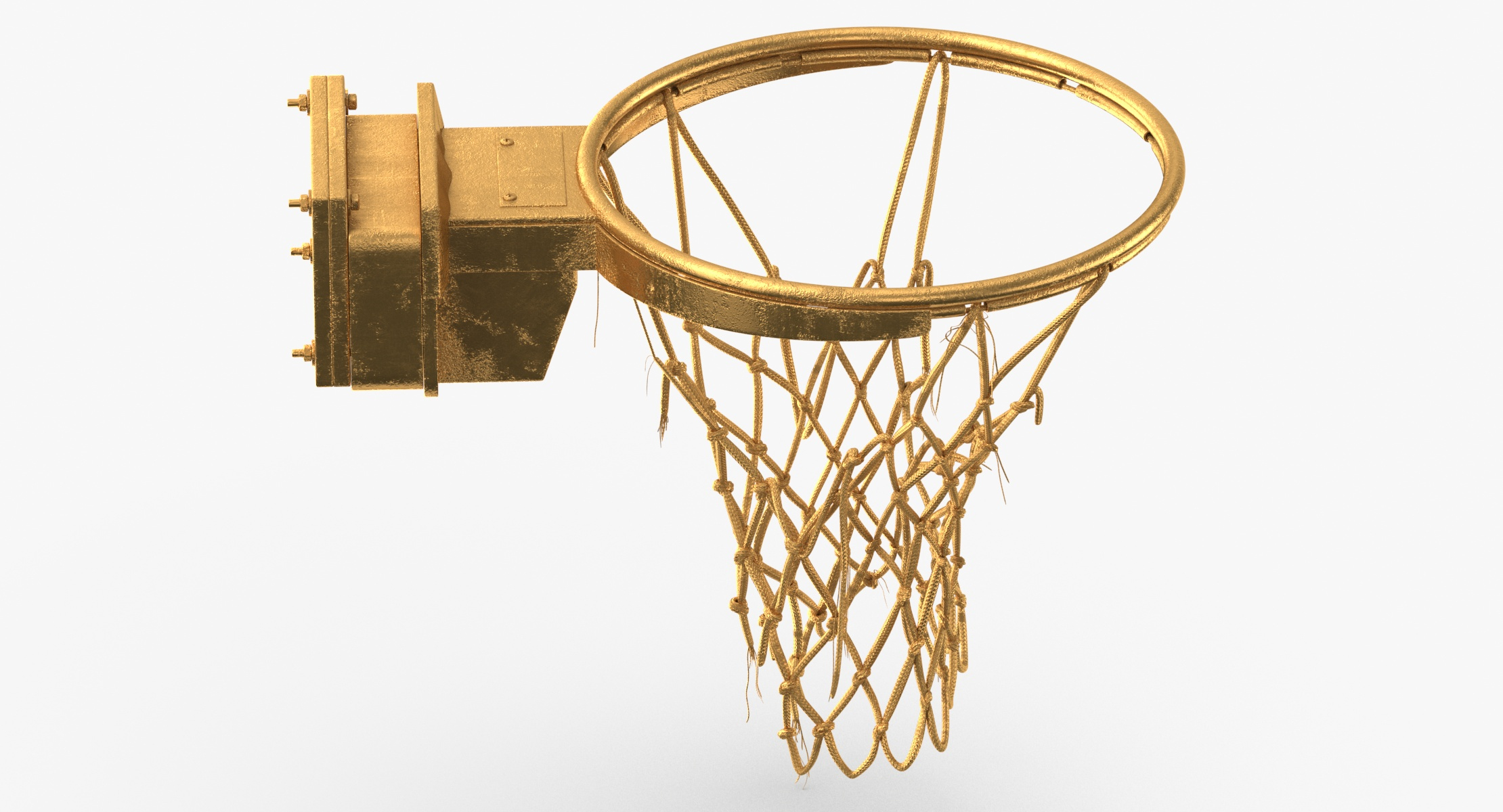 Modello 3D Rete da basket strappata oro - TurboSquid 1503285