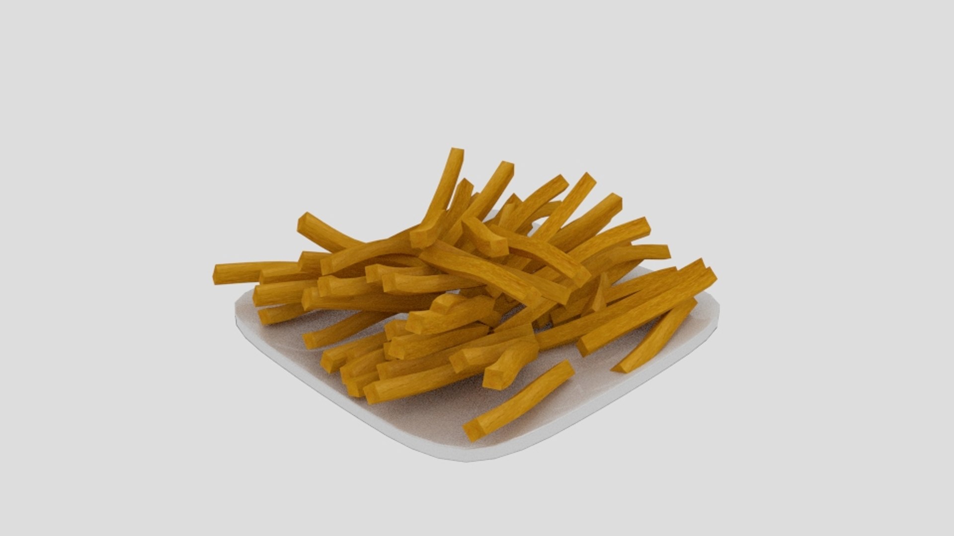 French Fries Plate 3D Model | 1144463 | TurboSquid