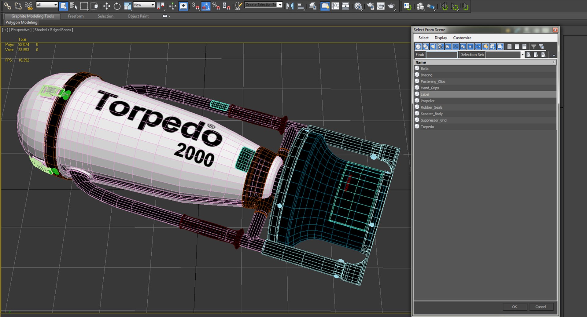 Underwater Scooter Torpedo 2000 3d Fbx