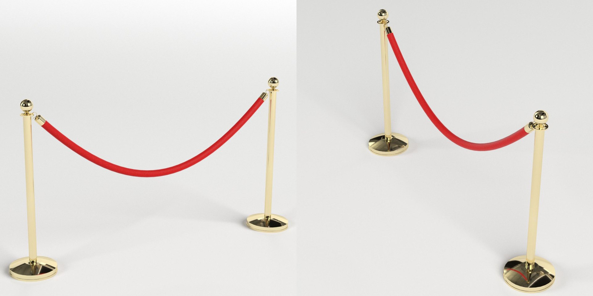 Red Velvet Rope Model - TurboSquid 1300595