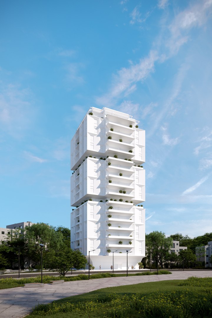 3D exterior scene with residential building 3D model - TurboSquid 1912232