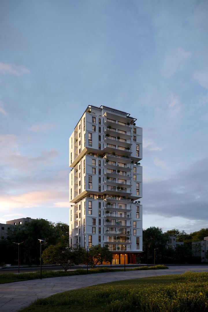 3D exterior scene with residential building 3D model - TurboSquid 1912232