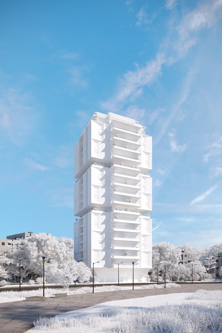 3D exterior scene with residential building 3D model - TurboSquid 1912232