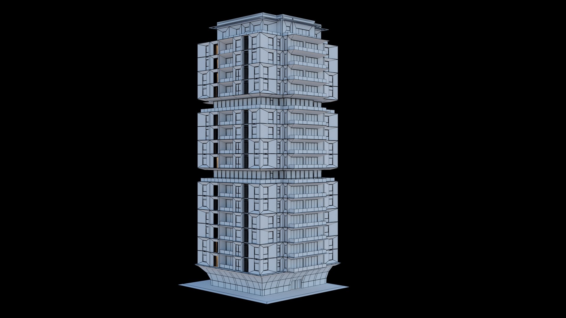 3D exterior scene with residential building 3D model - TurboSquid 1912232