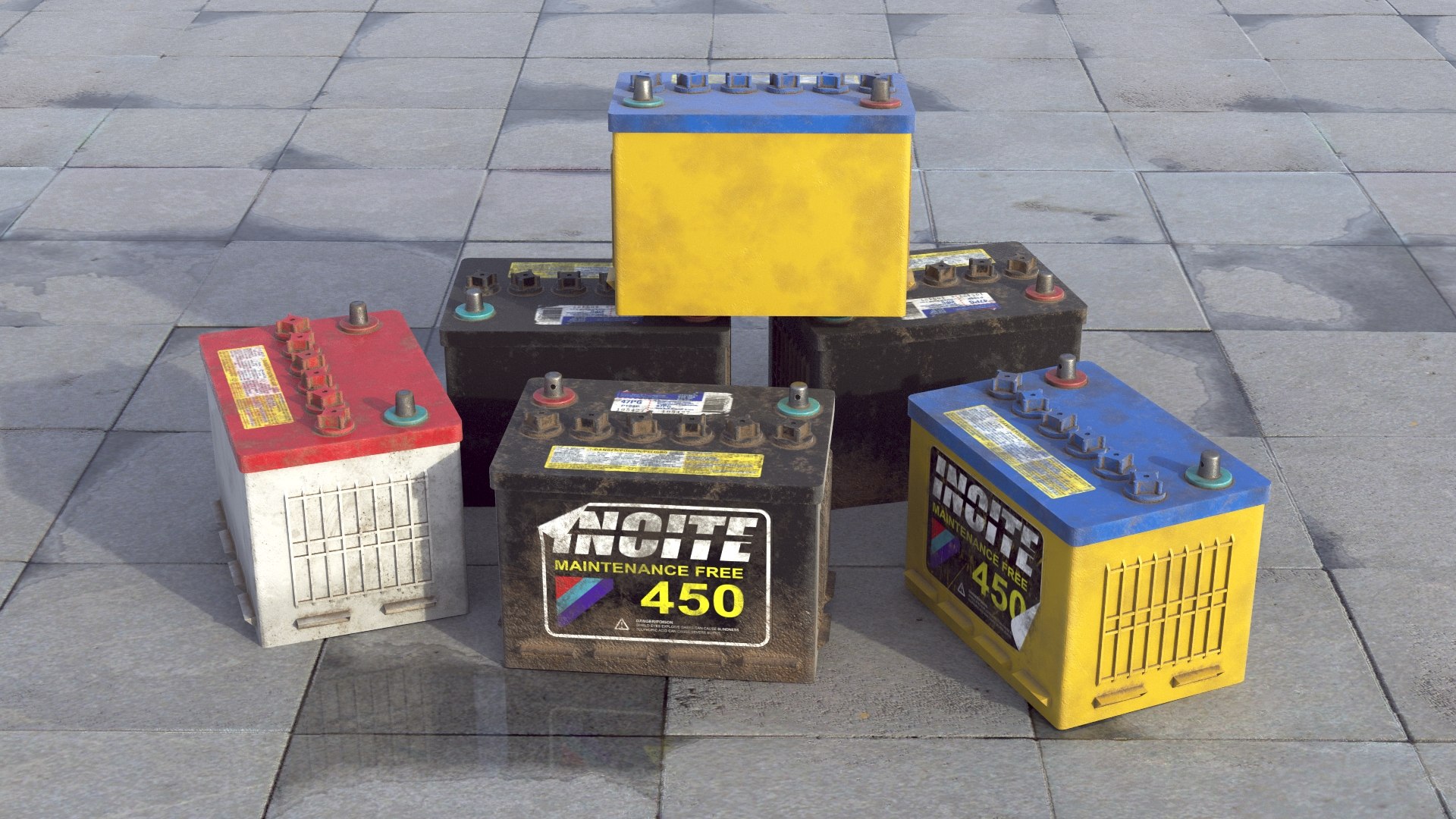 Old Battery 3D - TurboSquid 1496536