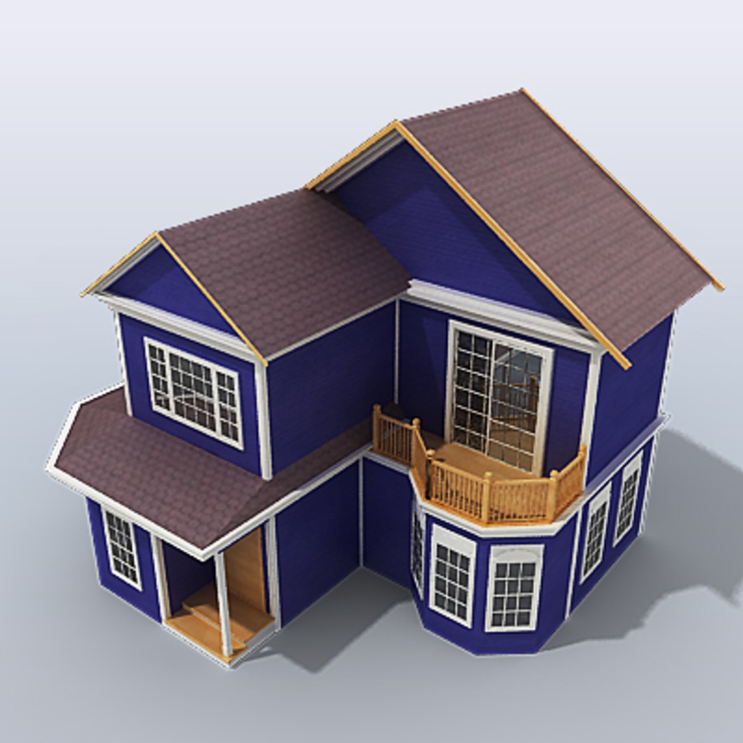 3d Model Small Town House Building