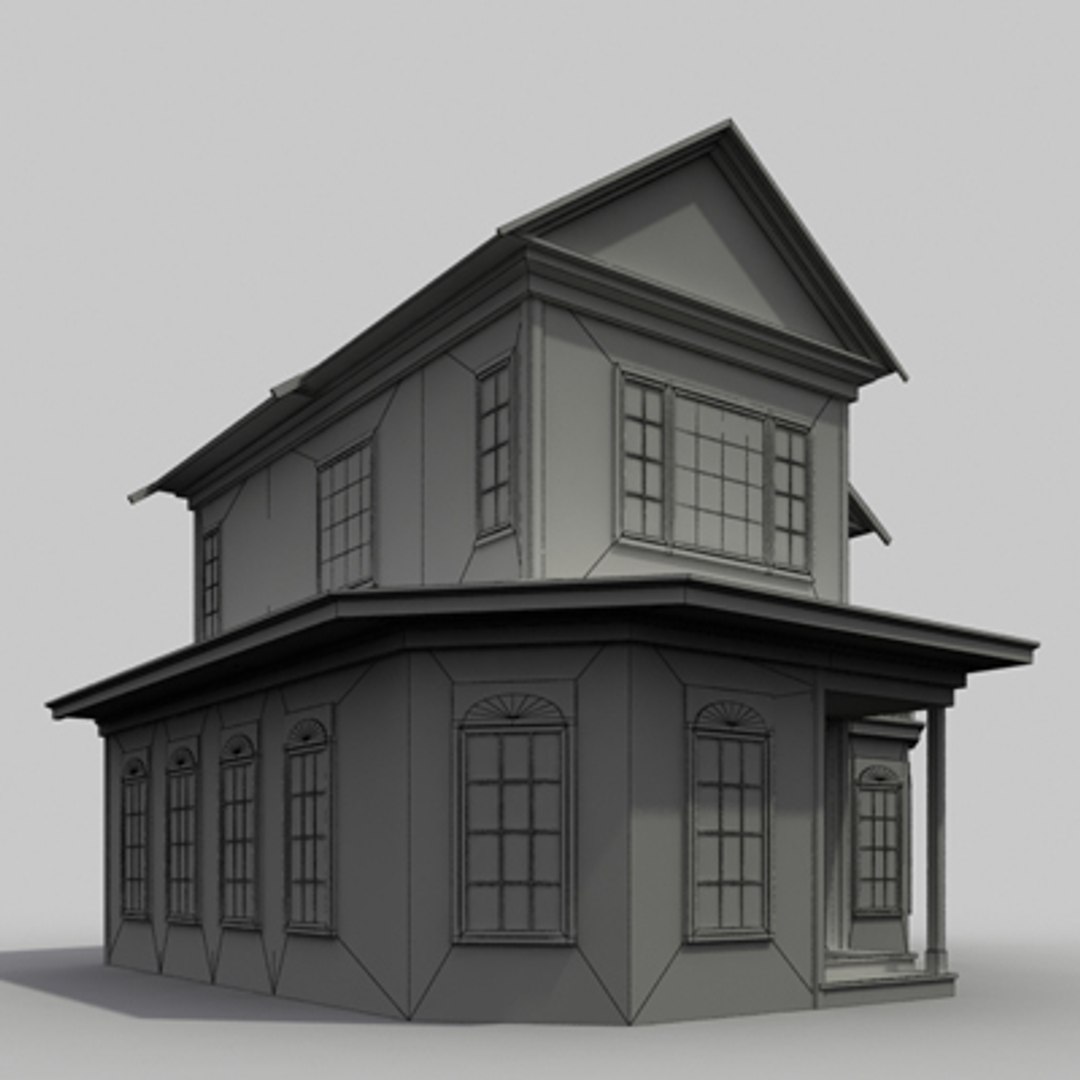 3d Model Small Town House Building