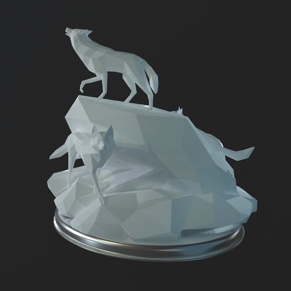 modelo 3d Lobos Low Poly - TurboSquid 1054970