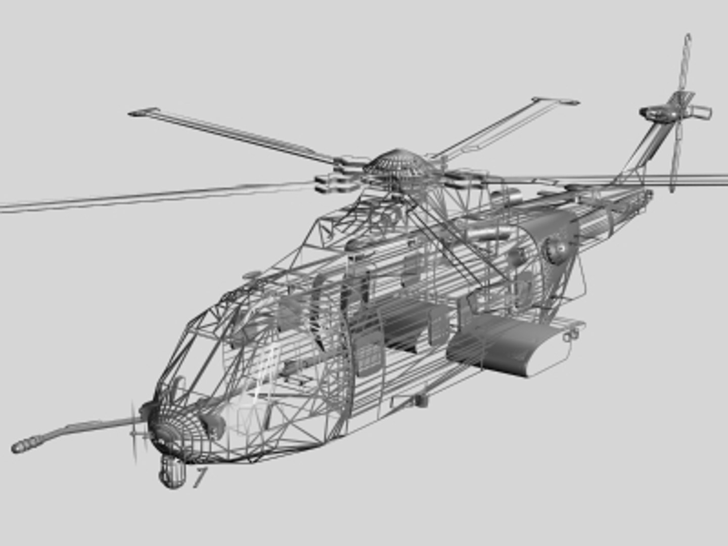 Eh101 Support Army Helicopter Max