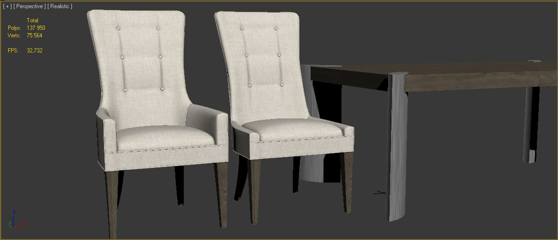 Profile Dining Table Model - TurboSquid 1289307