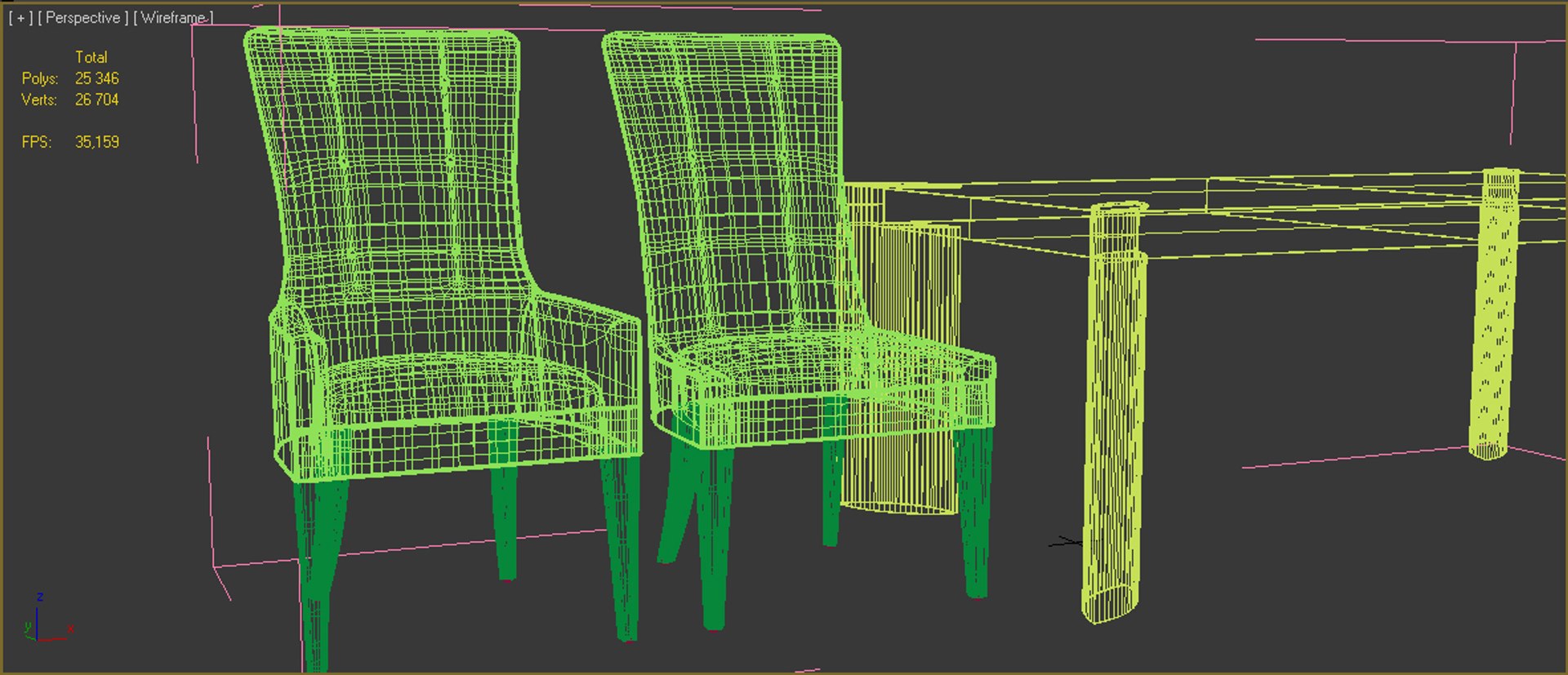 Profile Dining Table Model - TurboSquid 1289307