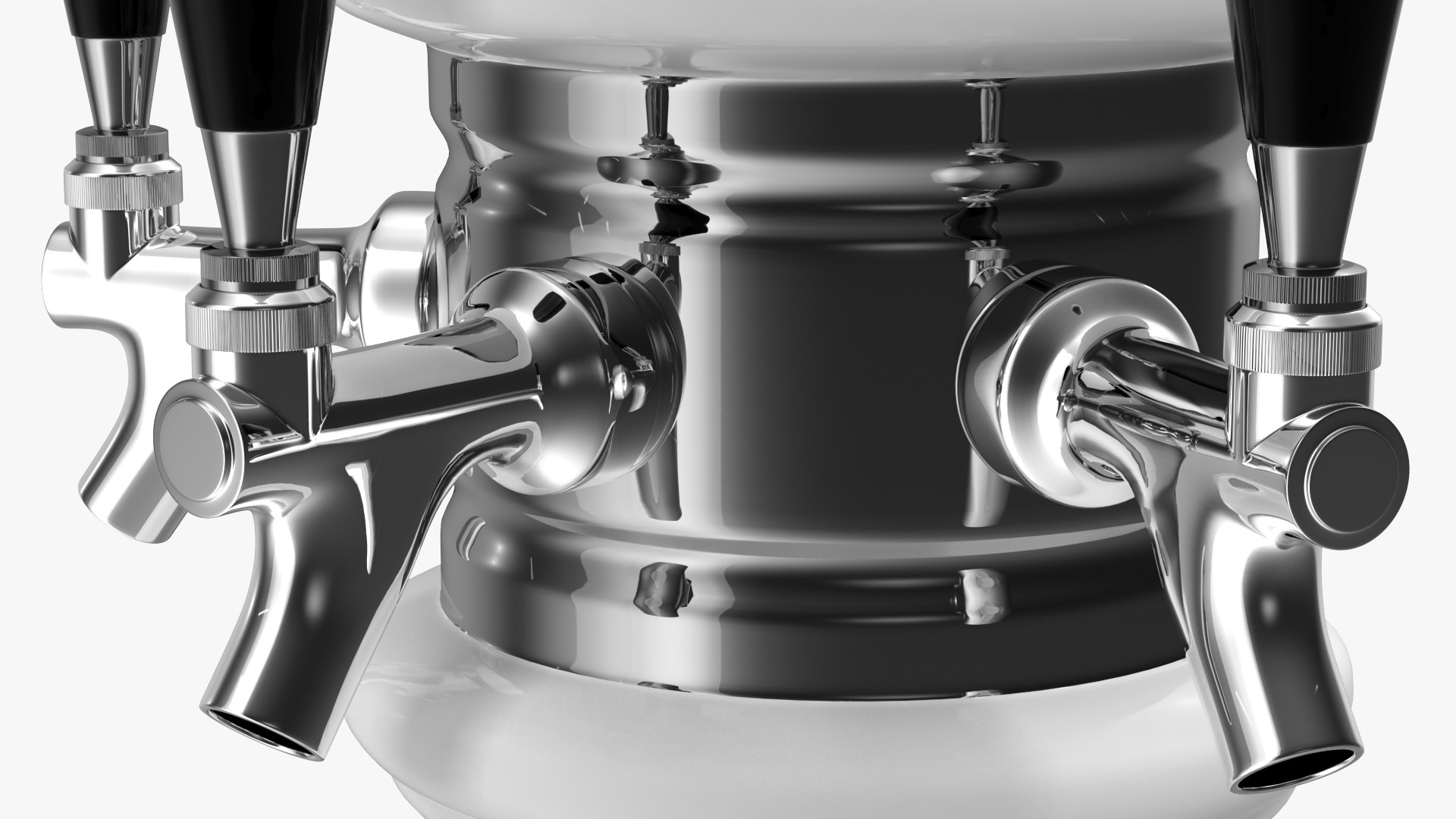 3D Ceramic Triple Faucet Draft Beer Model - TurboSquid 1684424