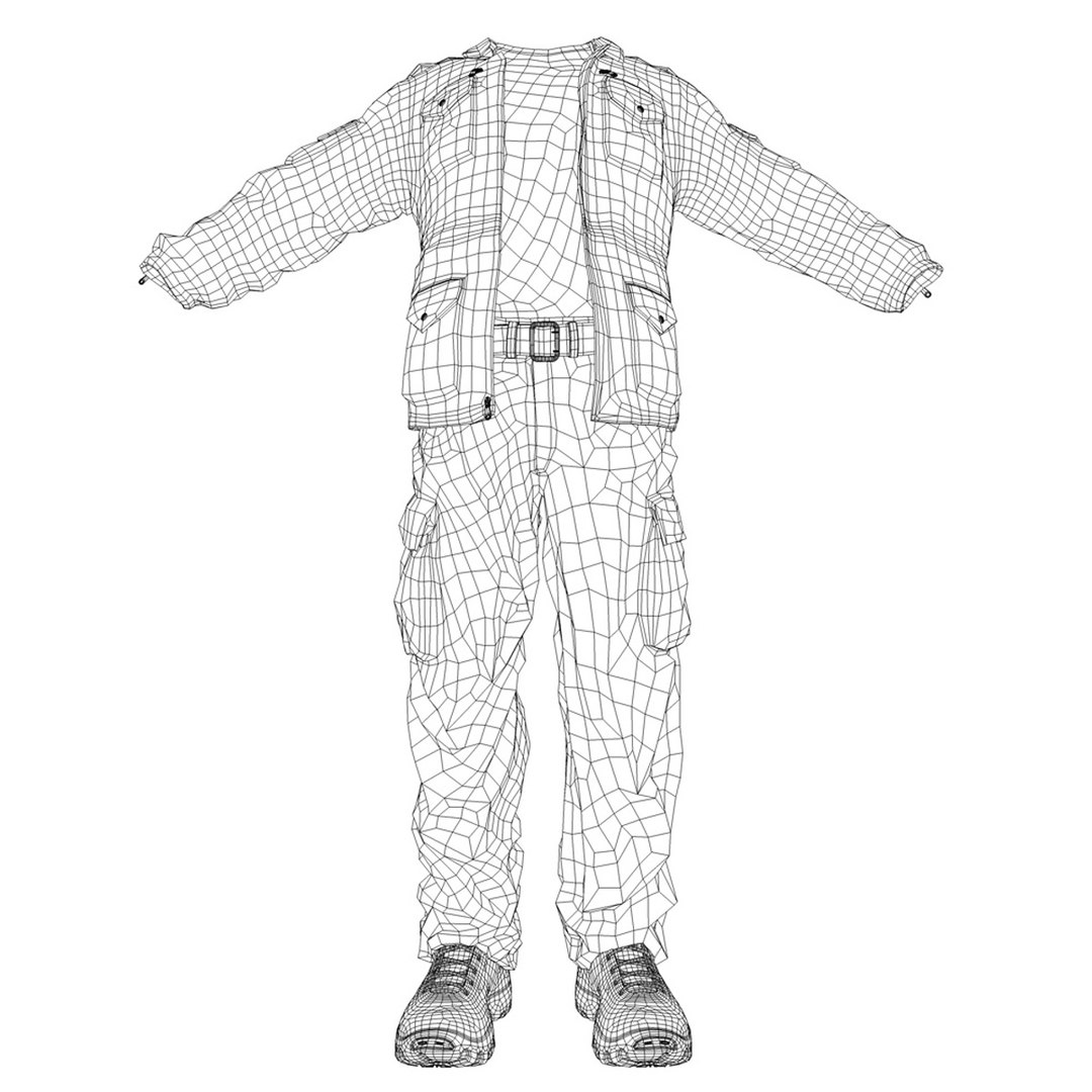 3d Men S Clothing Military Model