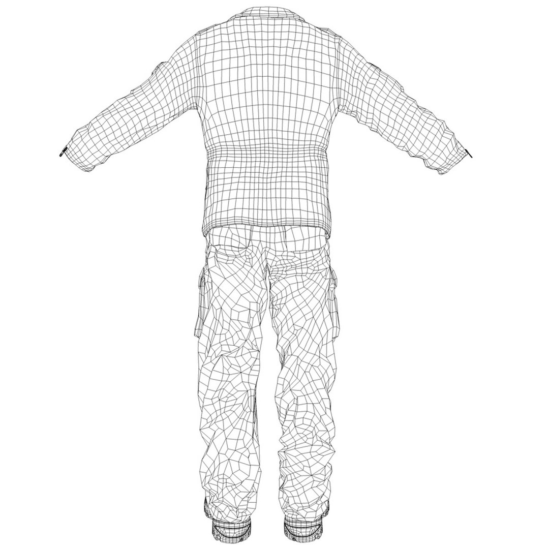 3d Men S Clothing Military Model