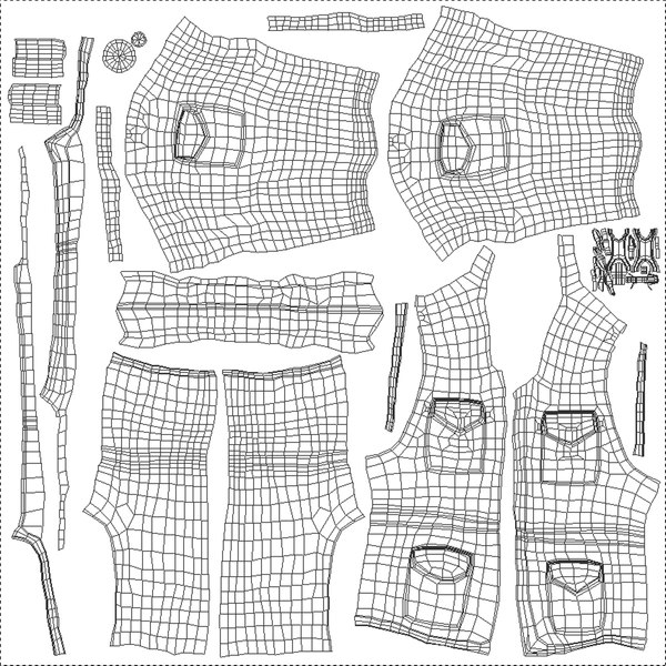 3d men s clothing military model