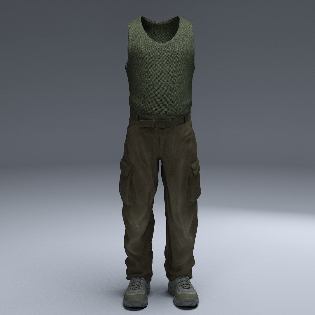 3d Men S Clothing Military Model