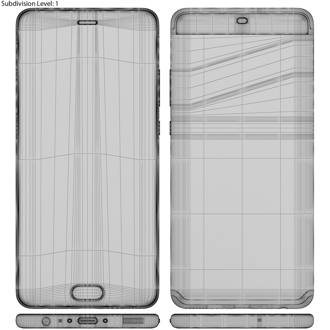 3d realistic huawei p10 greenery
