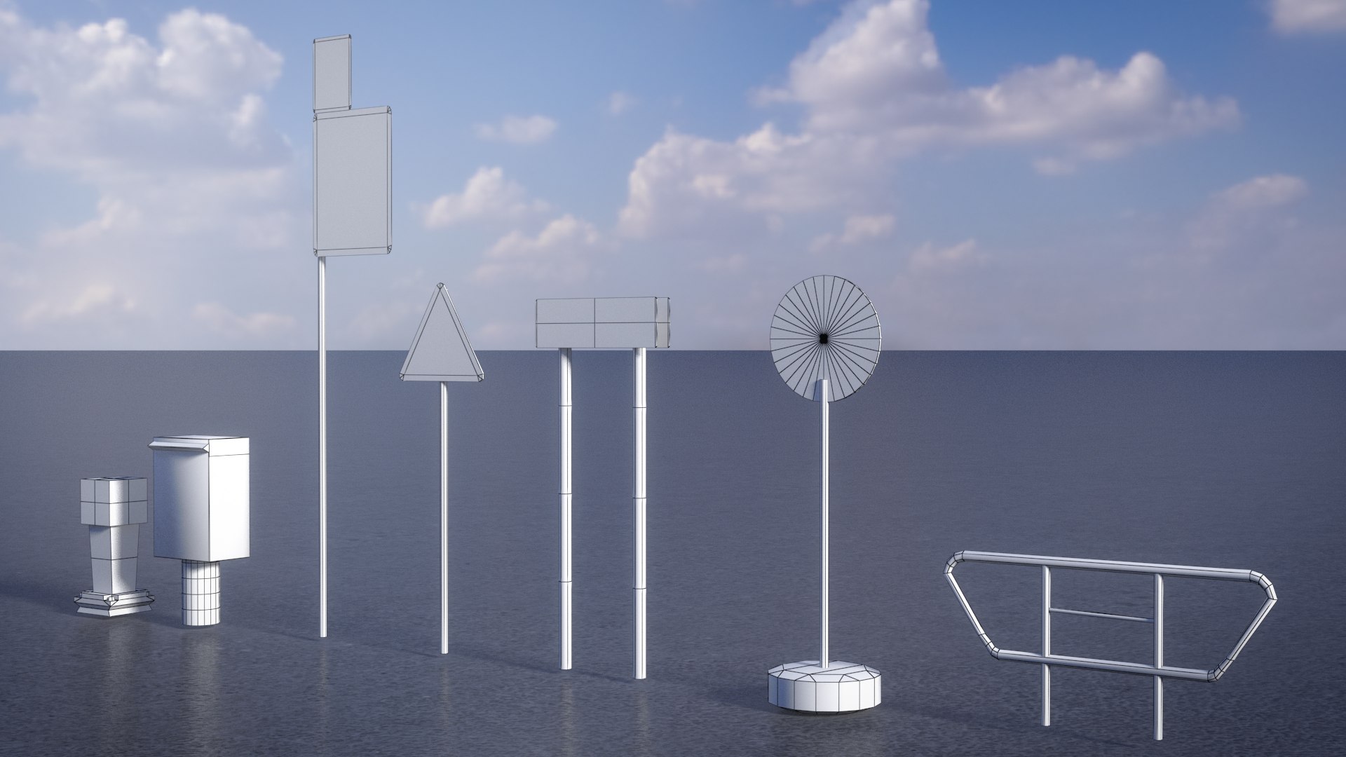 Free 3D HK Traffic Sign Model - TurboSquid 2329169