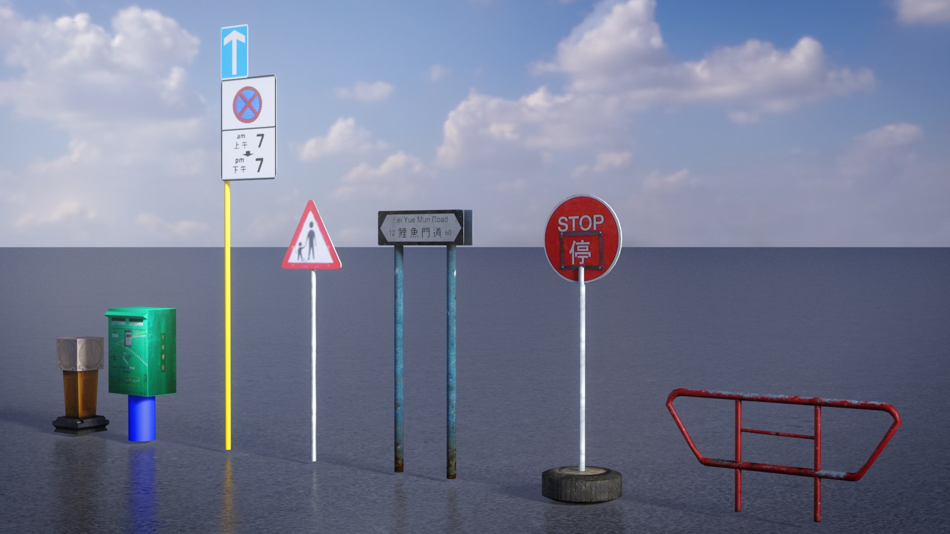 Free 3D HK Traffic Sign Model - TurboSquid 2329169