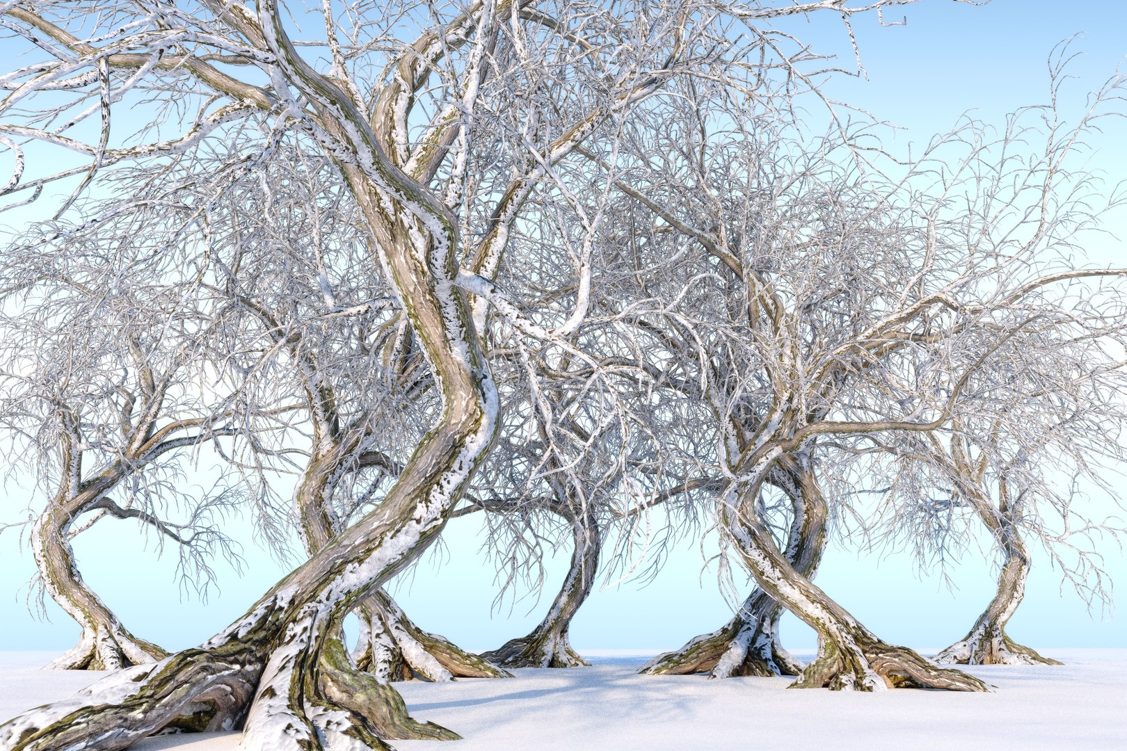 3D Winter Tree - TurboSquid 1351355