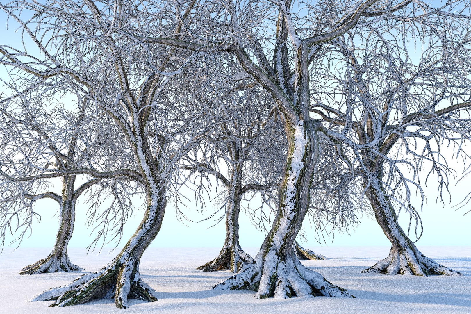 3D Winter Tree - TurboSquid 1351355