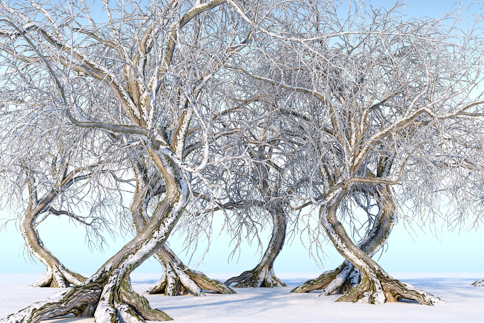 3D Winter Tree - TurboSquid 1351355