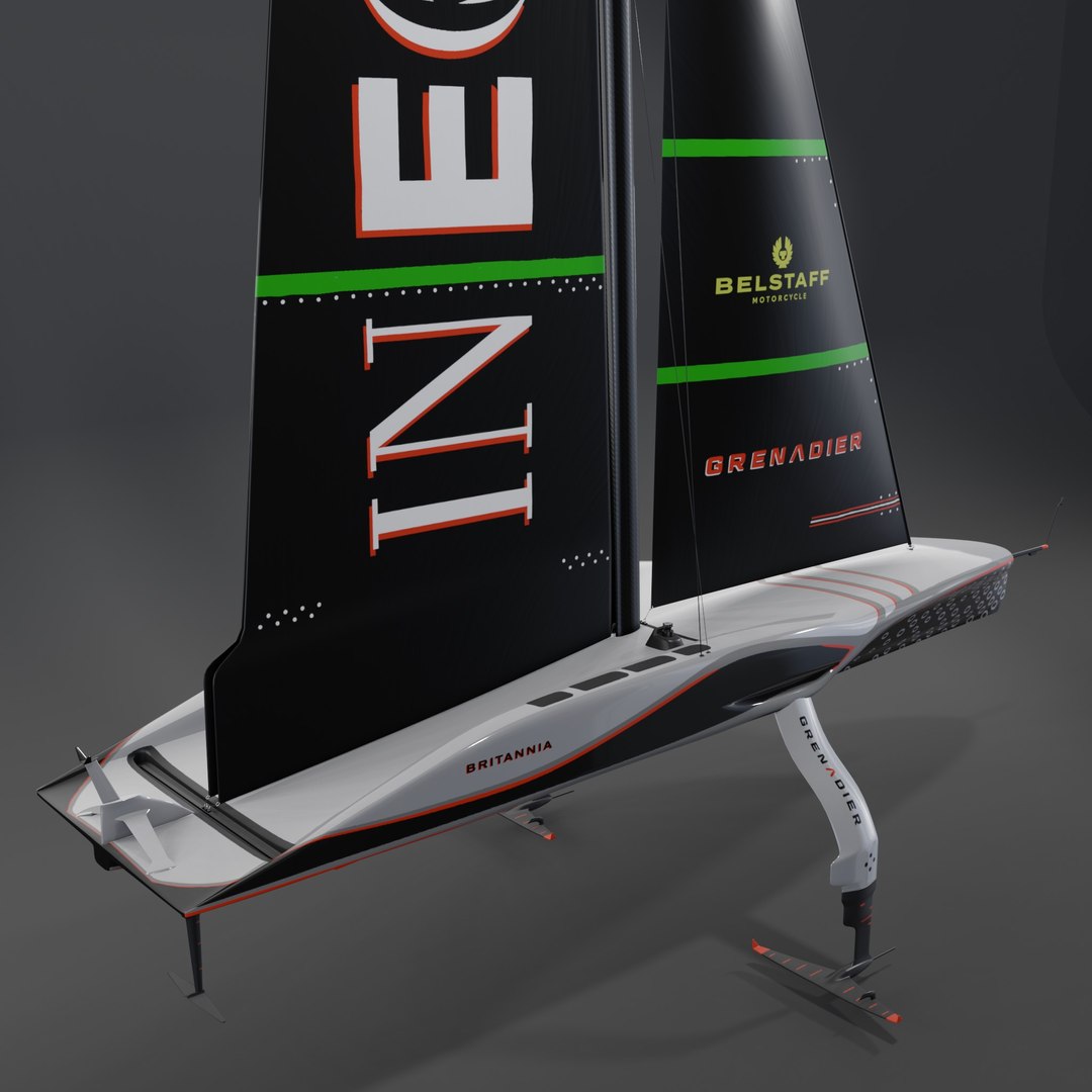 AC75 INEOS Britannia America Cup Race Yacht 3D Model 3D - TurboSquid ...