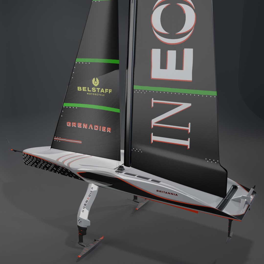 AC75 INEOS Britannia America Cup Race Yacht 3D Model 3D - TurboSquid ...