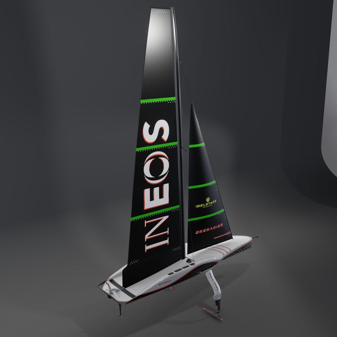 AC75 INEOS Britannia America Cup Race Yacht 3D Model 3D - TurboSquid ...